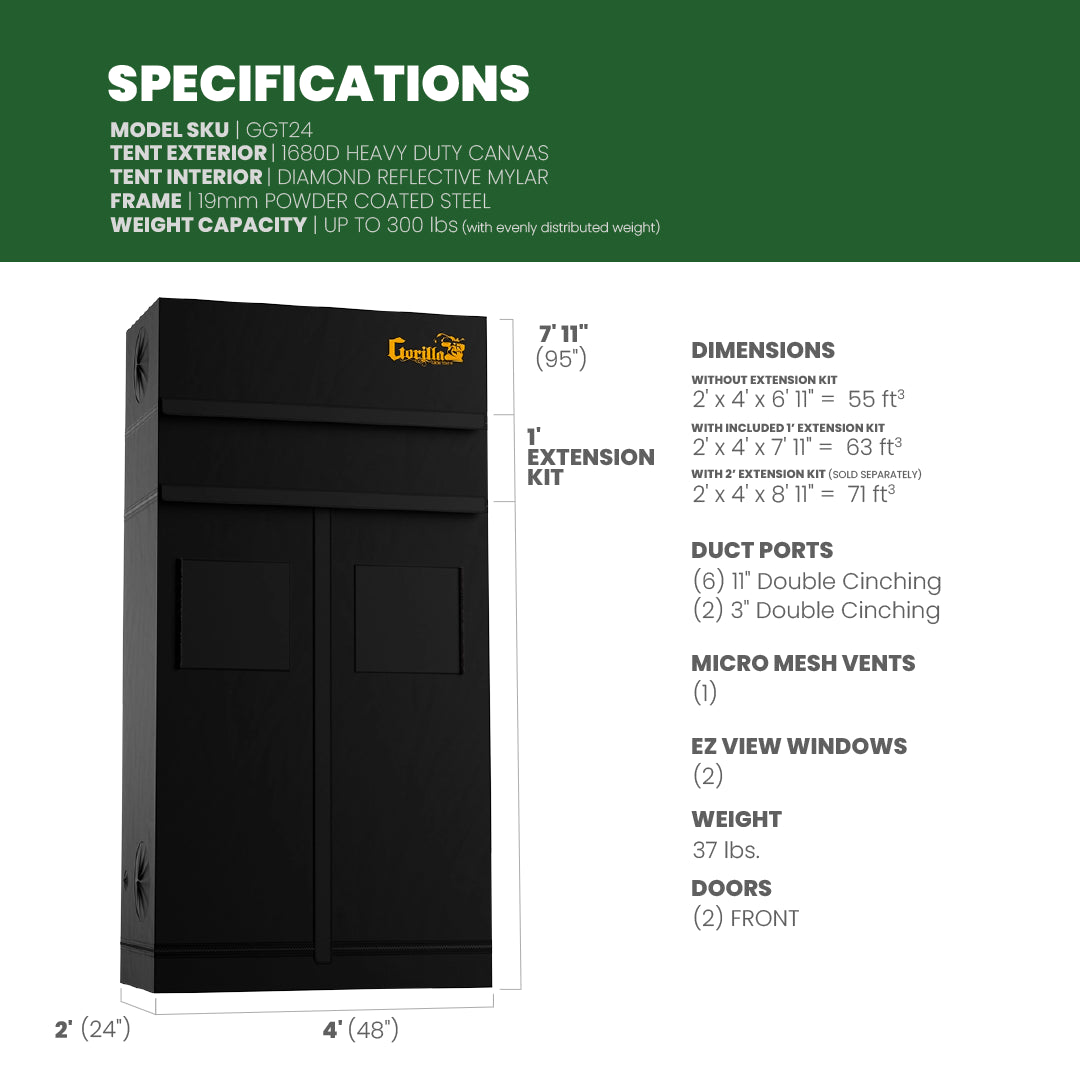 Drying Tent Kit 2x4 - The Ultimate Solution